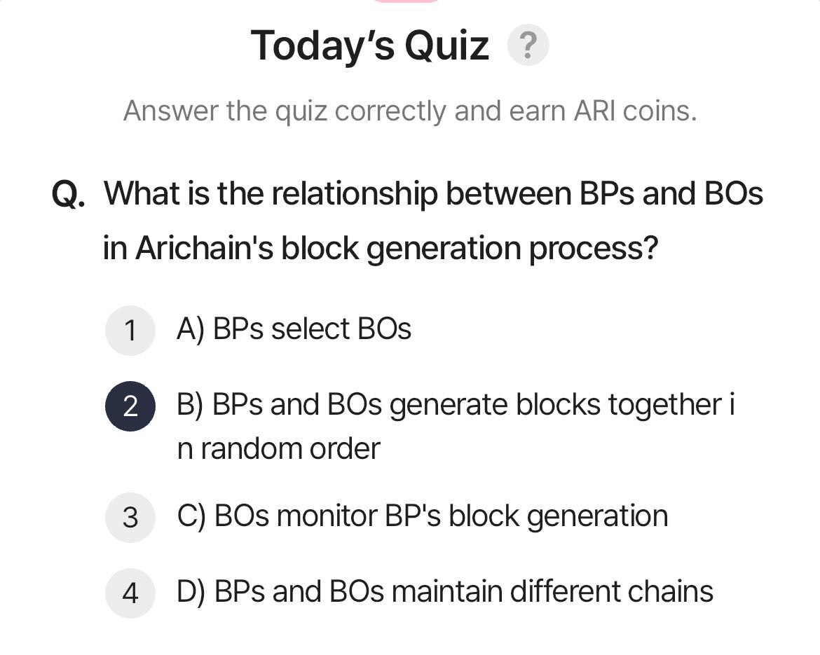 What is the relationship between BPs and BOs in Arichain’s block ...